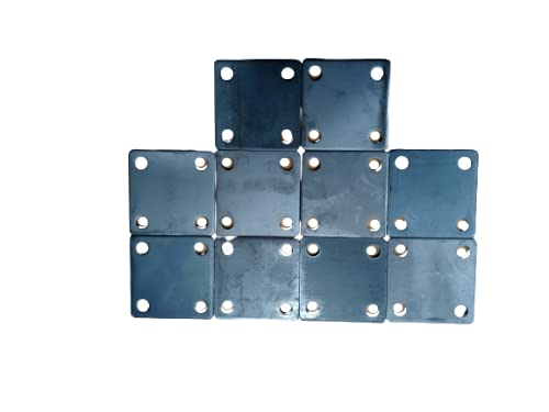 WELDANDFABSHOP 10 Pcs of Hot Rolled Steel Base Plate 3" X 3" with 4 Ho ...